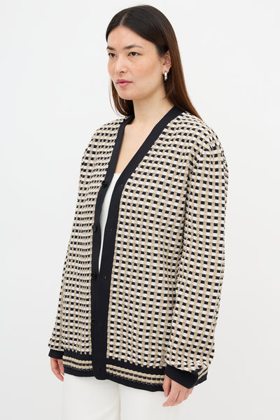 Burberry // Checkered Jacquard Cardigan – VSP Consignment