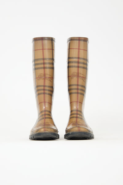 Burberry // Rubber Nova Check Boot – VSP Consignment