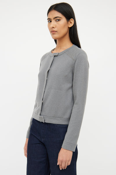 Brunello Cucinelli // Grey Cashmere Monili Cardigan – VSP Consignment