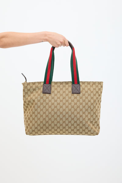 Gucci // Beige GG Supreme Monogram Tote – VSP Consignment