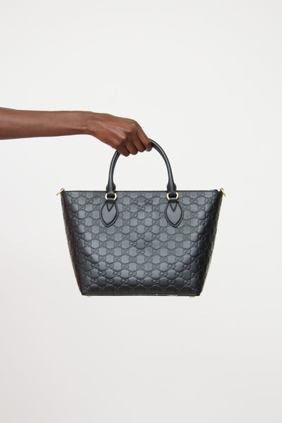 Gucci // Black Guccissima Zip Tote Bag – VSP Consignment
