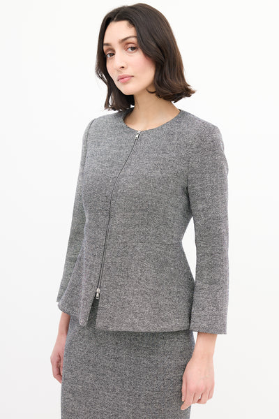 Max Mara // Black & White Tweed Skirt Suit – VSP Consignment