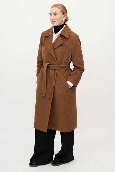 Max Mara // Brown Wool Belted Coat – VSP Consignment