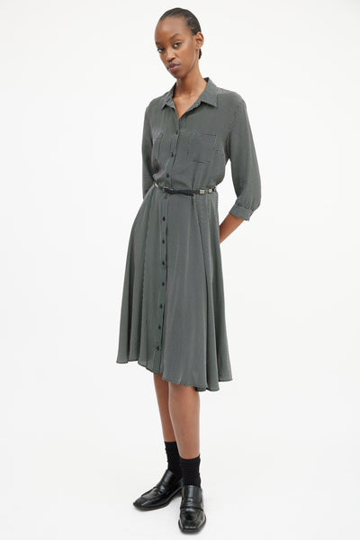 Max Mara // Studio Black & White Polka Dot Button Front Dress – VSP Consignment