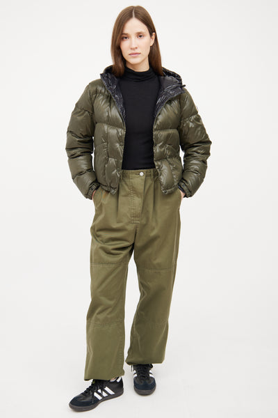 Moncler // Green Bardanette Crop Puffer Jacket – VSP Consignment