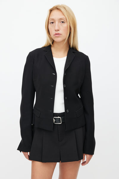Prada // Black Cropped Blazer – VSP Consignment