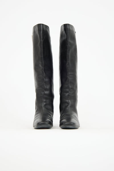 Roger Vivier // Leather Knee High Boot – VSP Consignment