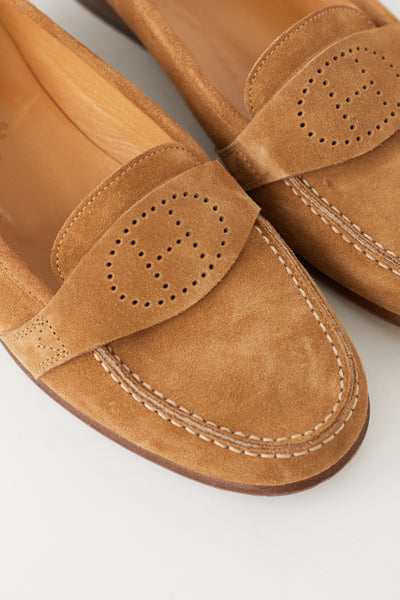 Hermès // Brown Perforated H Loafer – VSP Consignment