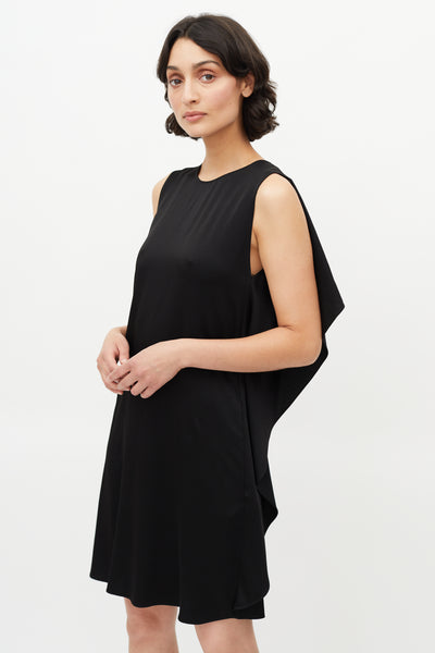 Stella McCartney // Black Drape Midi Dress – VSP Consignment