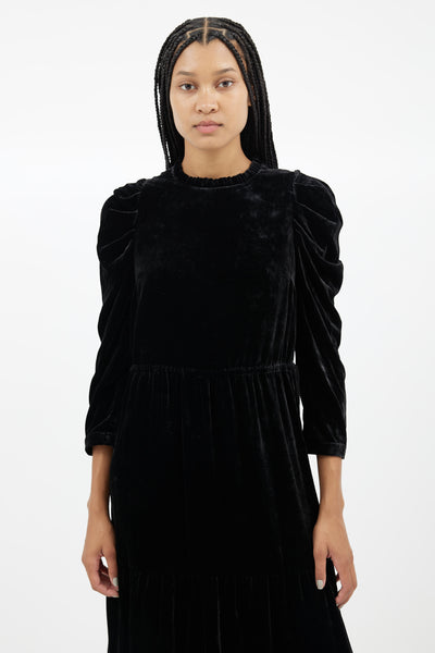 Ulla Johnson // Black Velvet Midi Dress – VSP Consignment