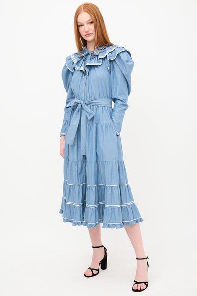 Ulla Johnson // Chambray Bunny Ruffle Dress – VSP Consignment
