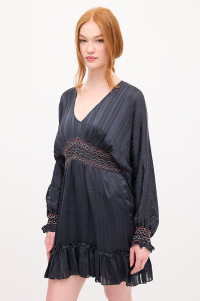 Ulla Johnson // Silk Smocked Mini Dress – VSP Consignment