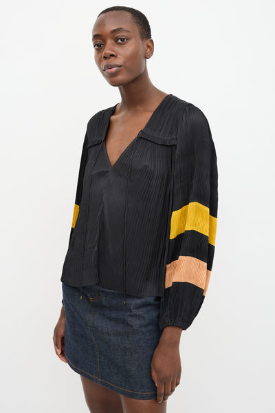 Ulla Johnson // Pleated Tania Blouse – VSP Consignment