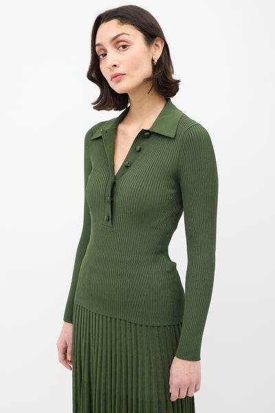 Zimmermann // Ribbed Knit Collared Top – VSP Consignment