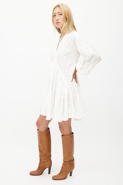 Zimmermann // White Embroidered Ruffled Dress – VSP Consignment