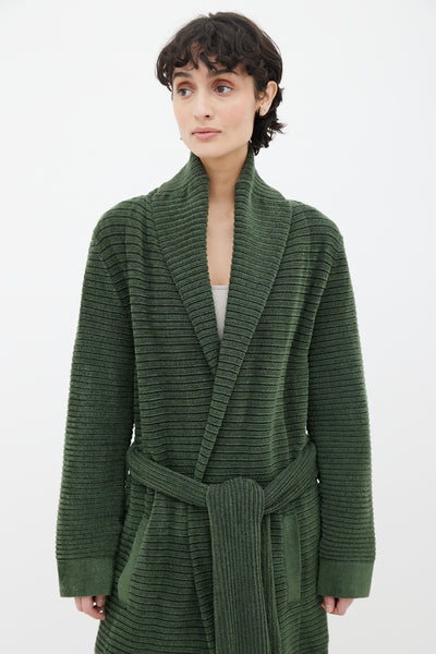 Brandon Maxwell // Ribbed Knit Belted Robe – VSP Consignment