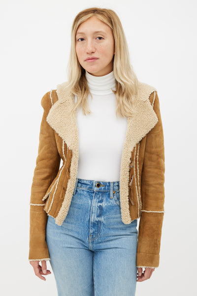 Chanel // Brown Hooded Shearling Jacket – VSP Consignment