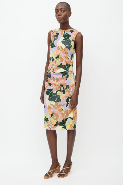 Dries Van Noten // Multi Floral Print Midi Dress – VSP Consignment