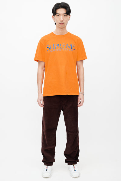 Supreme // Orange & Blue Graphic Letter T-Shirt – VSP Consignment