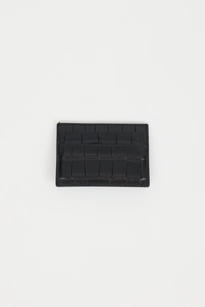 Alexander McQueen // Black Embossed Leather Skull Card Holder – VSP ...