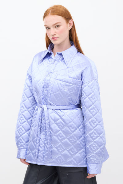 Acne Studios // Light Purple Satin Perforated Quilt Jacket – VSP ...
