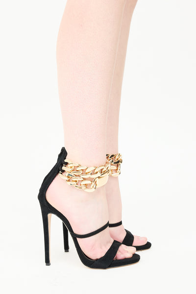 Aminah Abdul Jillil // Suede Chain Link Sandal – VSP Consignment