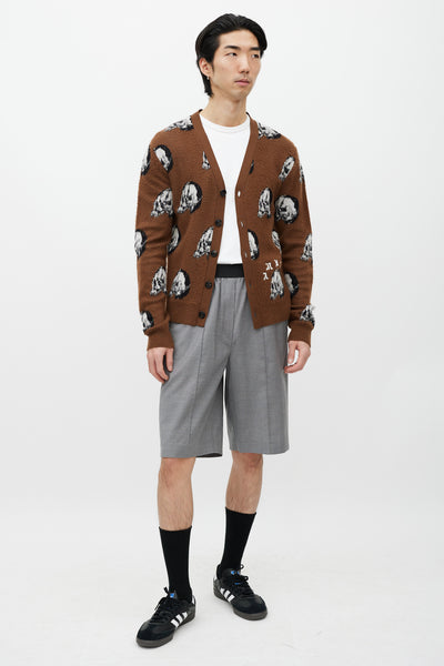 Amiri // Brown Wool Skull Cardigan – VSP Consignment