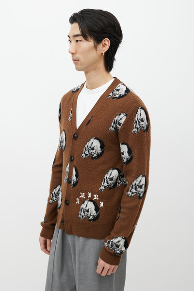 Amiri // Brown Wool Skull Cardigan – VSP Consignment