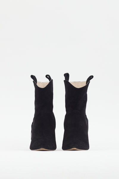 Anine Bing // Black Suede Fringe Boot – VSP Consignment