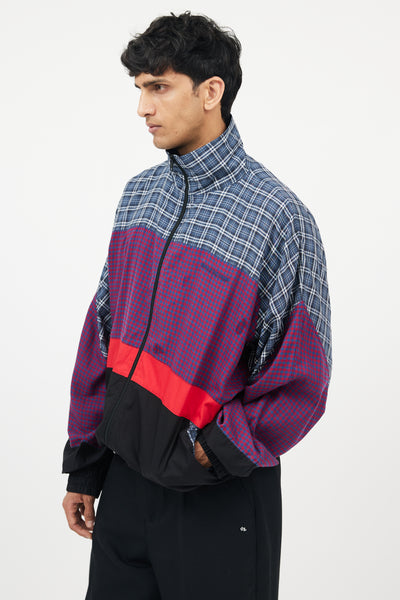 Balenciaga // Multicolour Plaid Track Jacket – VSP Consignment