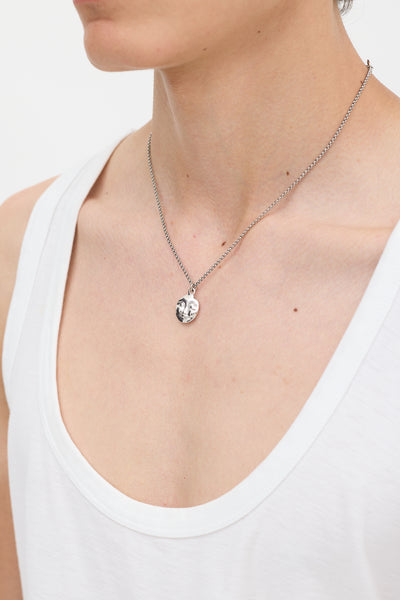 Biko // Silver Round Face Necklace – VSP Consignment