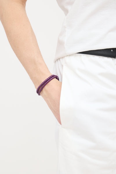 Bottega Veneta // Leather Intrecciato Bracelet – VSP Consignment