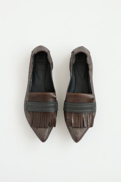 Brunello Cucinelli // Pinstripe Monili Fringe Loafer – VSP Consignment