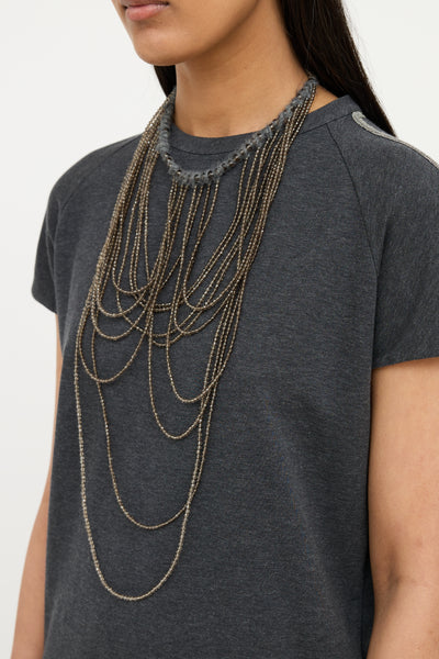 Brunello Cucinelli // Smokey Quartz Necklace – VSP Consignment