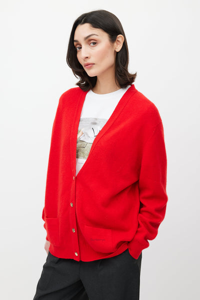 Burberry // Red Wool Cardigan – VSP Consignment