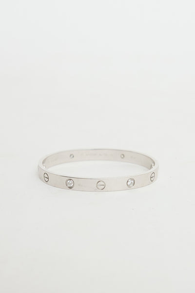 Cartier // 18K White Gold 4 Diamond Love Bracelet – VSP Consignment