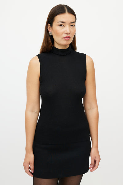 Chanel // Cashmere Ribbed Fringe Top – VSP Consignment