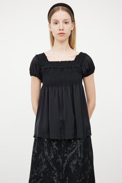 Chanel // Fall 2005 Silk Smocked Top – VSP Consignment