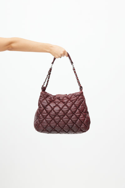 Chanel // 2008 Burgundy Quilted Leather Bubble Bag – VSP Consignment
