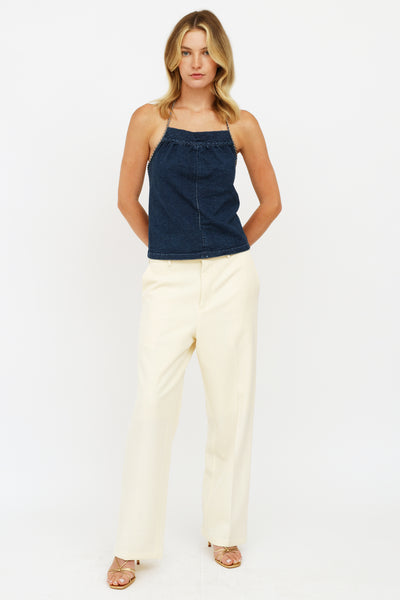 Chanel // Quilted Denim Chain Trim Halter Top – VSP Consignment
