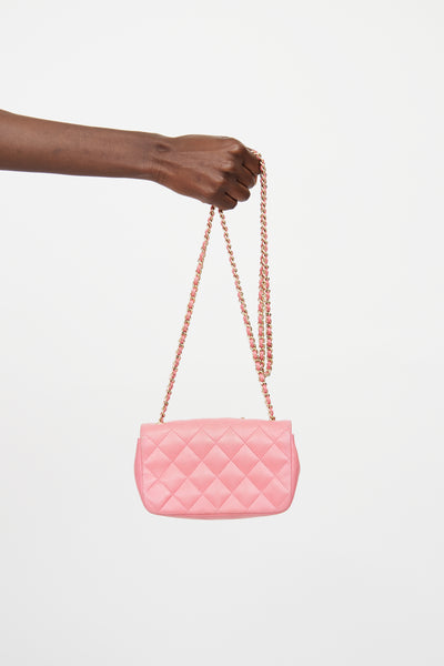 Chanel // 2017 Pink Leather Emoticon Extra Mini Single Flap Bag – VSP ...