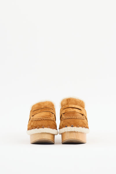 Chloé // Beige Suede Platform Mule – VSP Consignment