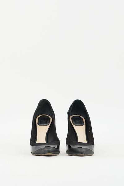 Dior // Black Leather & Suede CD Logo Pump – VSP Consignment