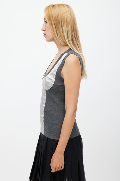 Dolce & Gabbana // Grey Satin Bustier Top – VSP Consignment