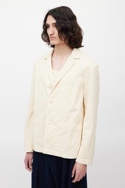 Dries Van Noten // Cream Three Button Jacket – VSP Consignment