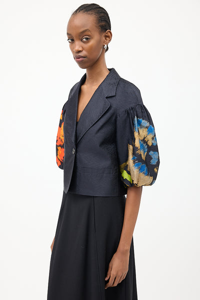 Dries Van Noten // Silk Floral Puff Blazer – VSP Consignment