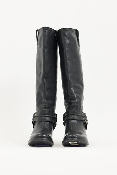 Frye // Black Leather Carmen Harness Boot – VSP Consignment