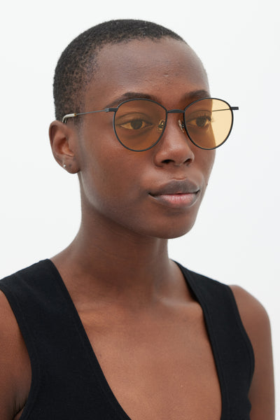 Gentle Monster // Black & Orange Baguette Circular Sunglasses – VSP ...