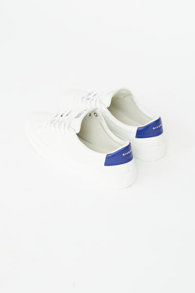 Givenchy // White & Blue Leather City Sport Sneaker – VSP Consignment