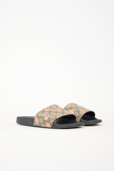 Gucci // GG Supreme Monogram Berry Slide – VSP Consignment